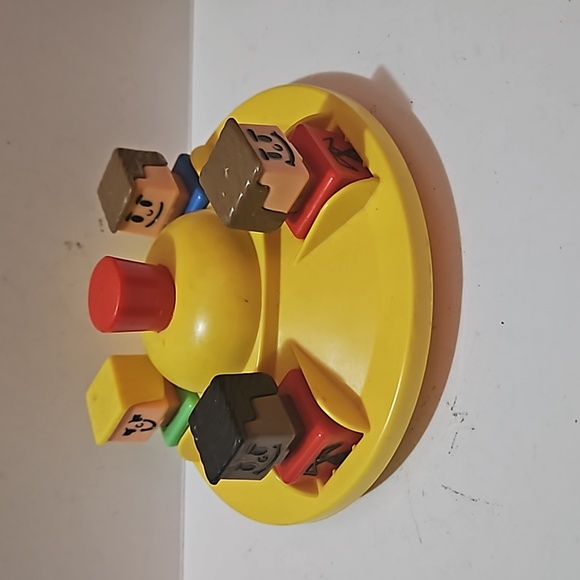 Playskool | Toys | Vtg 974 Playskool Playschool Blockhead Square Yellow ...
